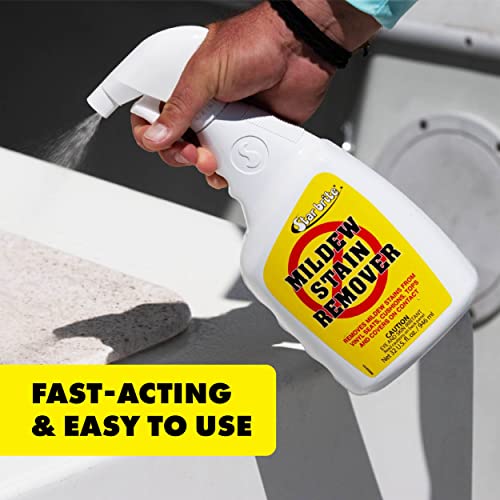 STAR BRITE Mold Stain & Mildew Stain Remover + Cleaner – Lifts Dirt & Removes Mildew Stains on Contact - 22 OZ Spray, clear (085616SS)