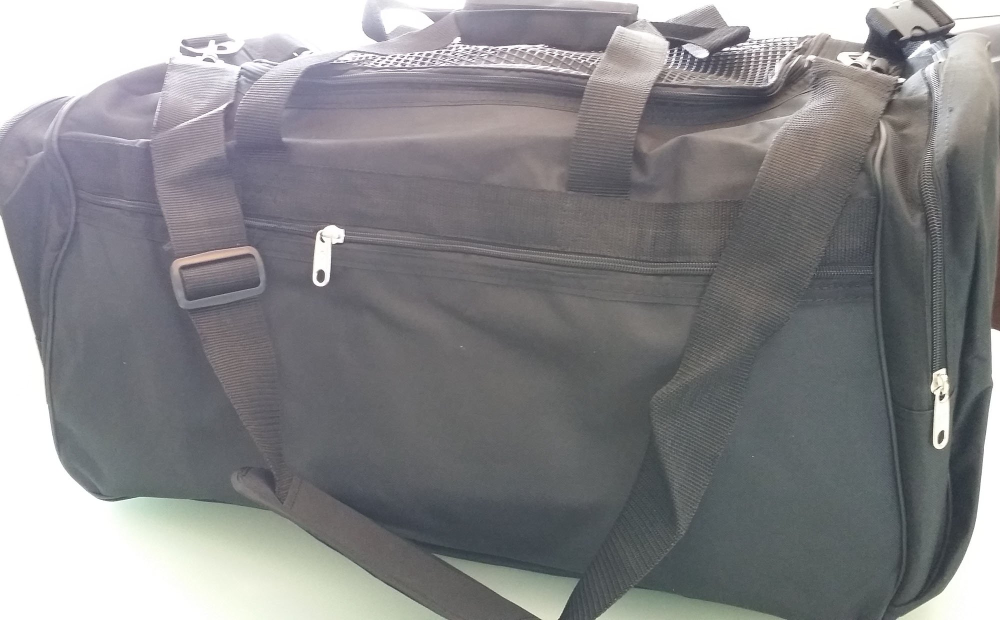 Martial Arts, Bag with Mesh Top/pocket 13"x27"x14" Boxing, MMA,Taekwondo Deluxe Equipment Bag, Black