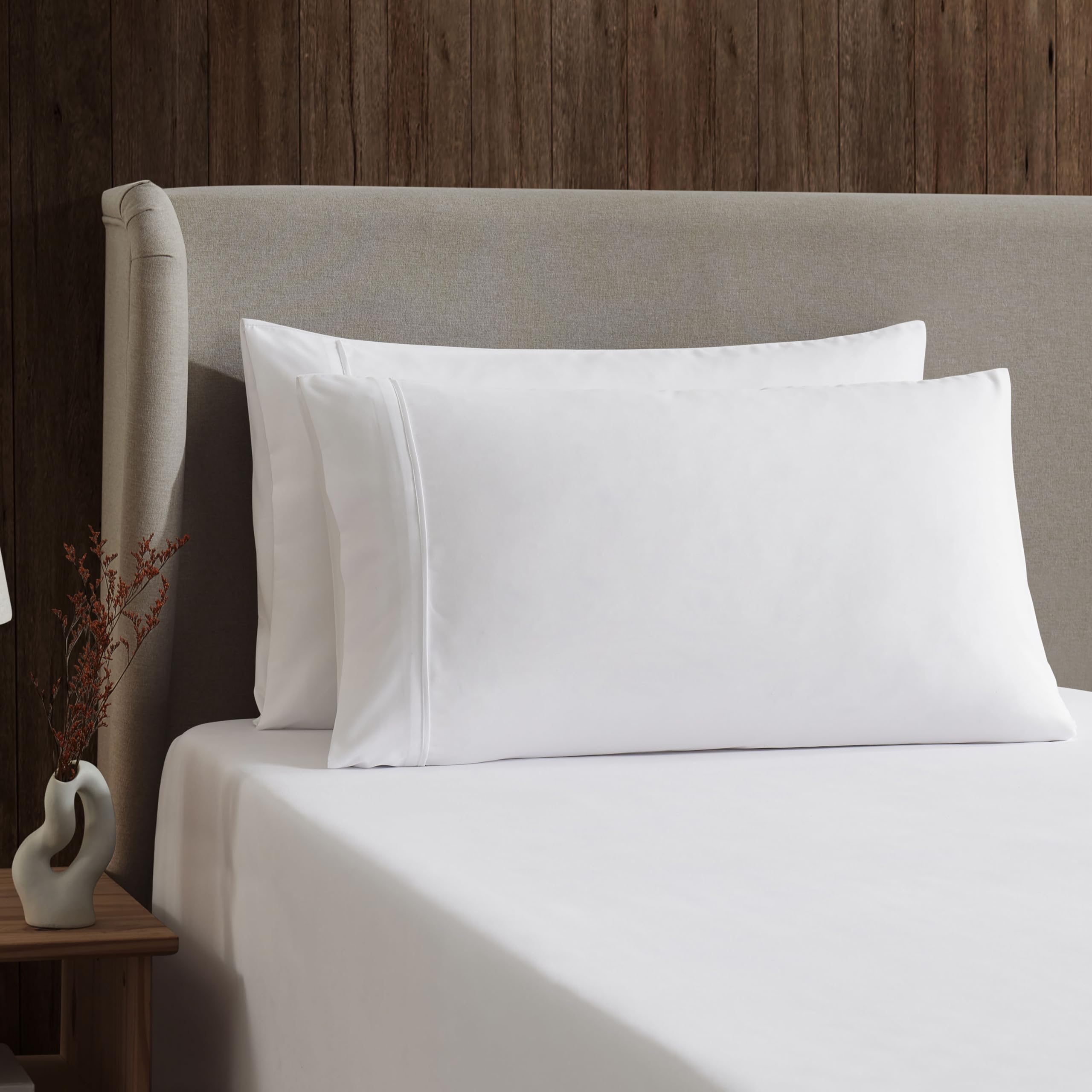 Nestl Full Size Sheet Sets - 4 Piece Full Size Sheets, Deep Pocket, Hotel Luxury, Extra Soft, Breathable and Cooling, White Bed Sheets for Full Size Mattress