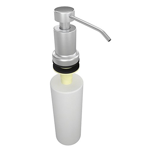 Ultimate Kitchen™ – Built-in FOAMING Soap Dispenser for Kitchen and Bathroom Countertop | Stainless Steel Foam Soap Pump with 17oz Under Counter Bottle | Installs Quickly | Satin Finish