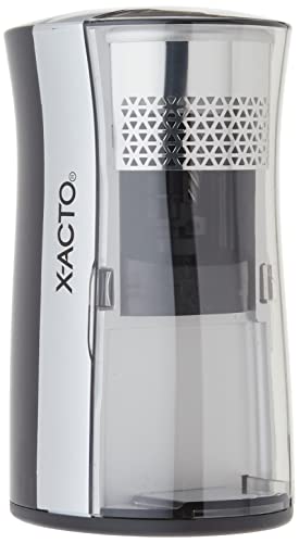 X-ACTO 1781LMR Inspire+ Battery Pencil Sharpener, Black/Silver