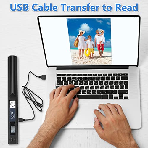 Portable Scanner Handheld Scanner for A4 Documents, Photo,Pictures,Receipt. Scanner Wand for Flat Scanning, UP to 900 DPI ,Include 16G SD Card,a Pair of AA Batteries