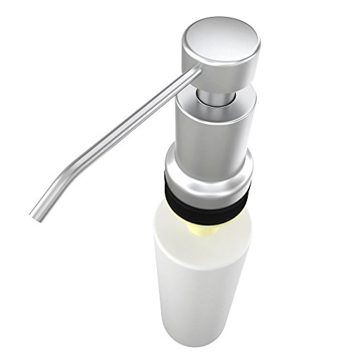 Ultimate Kitchen™ – Built-in FOAMING Soap Dispenser for Kitchen and Bathroom Countertop | Stainless Steel Foam Soap Pump with 17oz Under Counter Bottle | Installs Quickly | Satin Finish