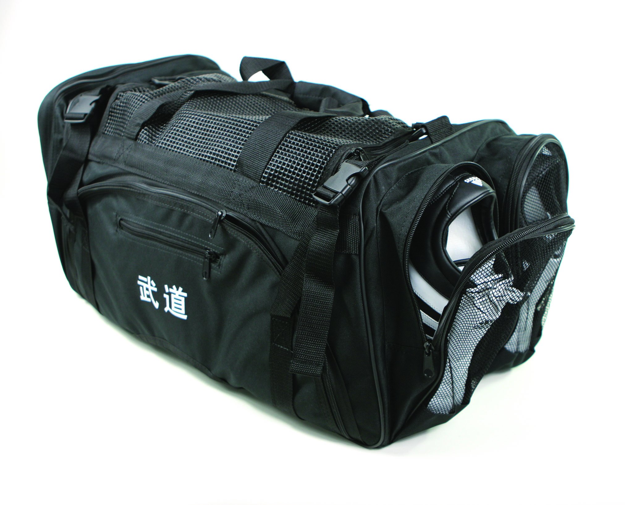Martial Arts, Bag with Mesh Top/pocket 13"x27"x14" Boxing, MMA,Taekwondo Deluxe Equipment Bag, Black