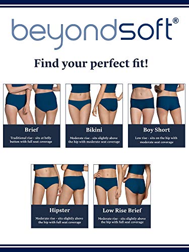 Fruit of the Loom Women's Beyondsoft Panties, Brief-Cotton Blend-6 Pack, 6