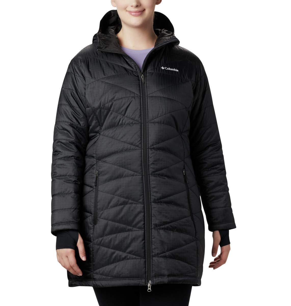 Columbia Women's Mighty Lite Hooded Jacket, Black, X-Large