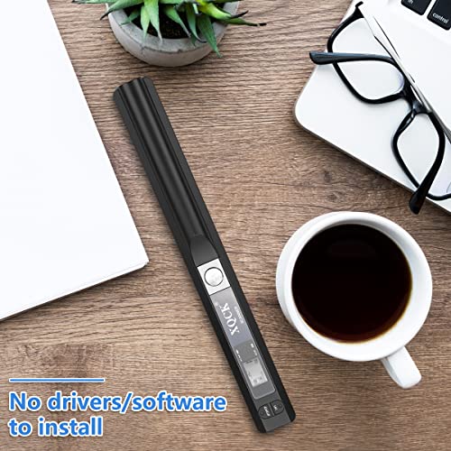 Portable Scanner Handheld Scanner for A4 Documents, Photo,Pictures,Receipt. Scanner Wand for Flat Scanning, UP to 900 DPI ,Include 16G SD Card,a Pair of AA Batteries