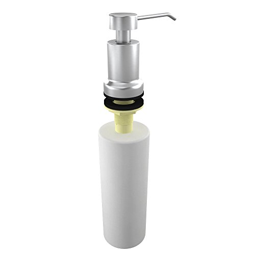 Ultimate Kitchen™ – Built-in FOAMING Soap Dispenser for Kitchen and Bathroom Countertop | Stainless Steel Foam Soap Pump with 17oz Under Counter Bottle | Installs Quickly | Satin Finish
