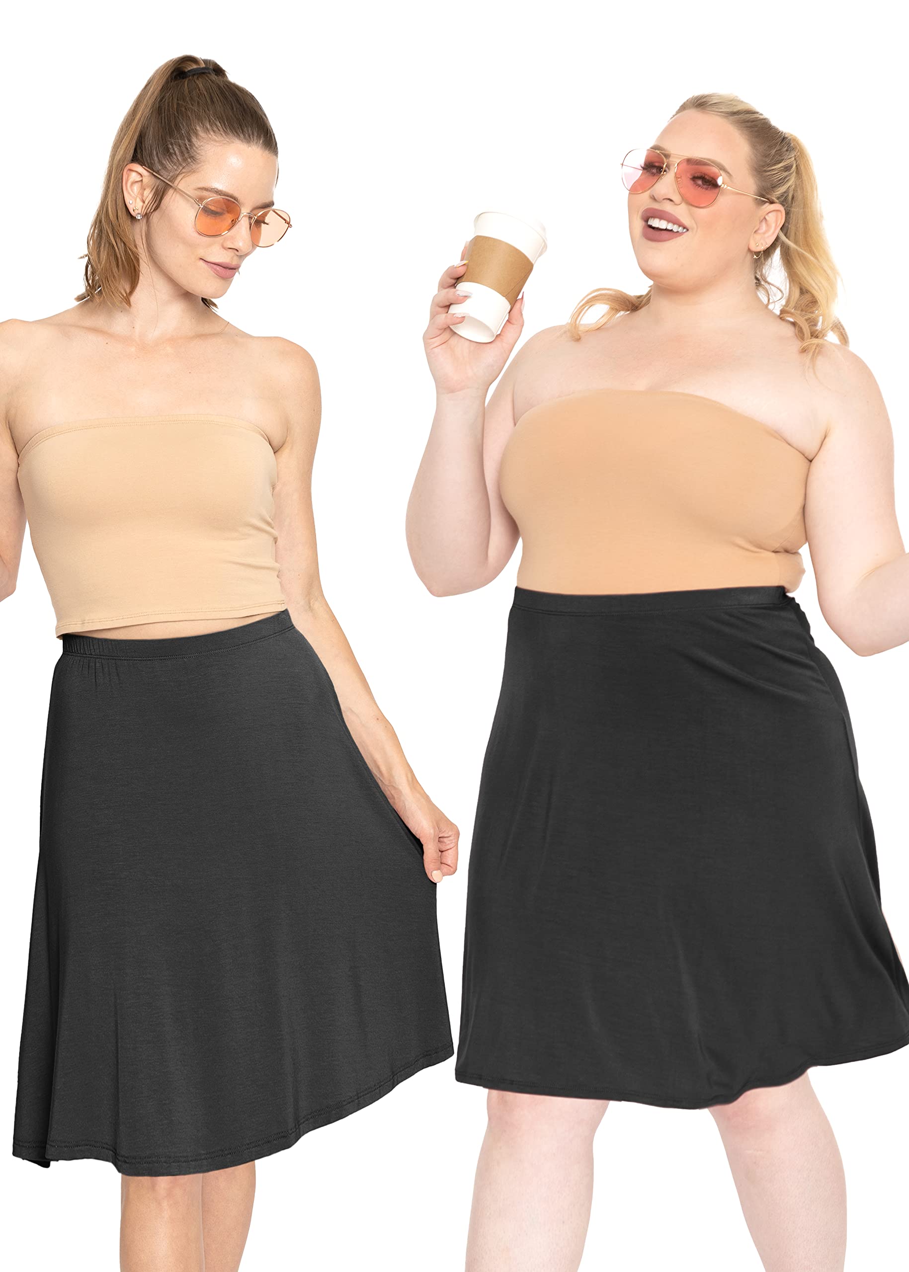 STRETCH IS COMFORT Women's A-Line Skirt Black Large