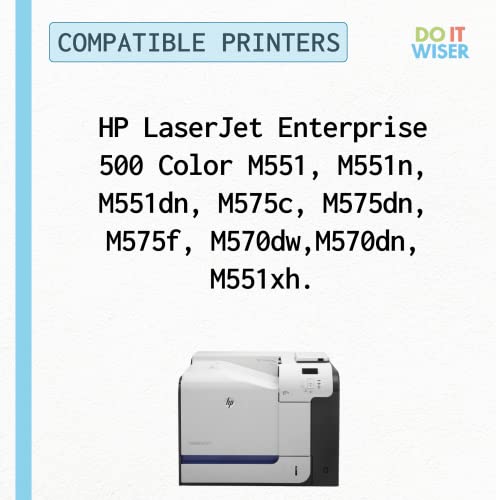 Do it Wiser Remanufactured Toner Cartridge Replacement for HP 507X 507A CE400X CE400A - HP Laserjet Enterprise M551n M551dn M551xh M570dw M570dn M575c M575dn Printer (Black Cyan Magenta Yellow 4Pack)