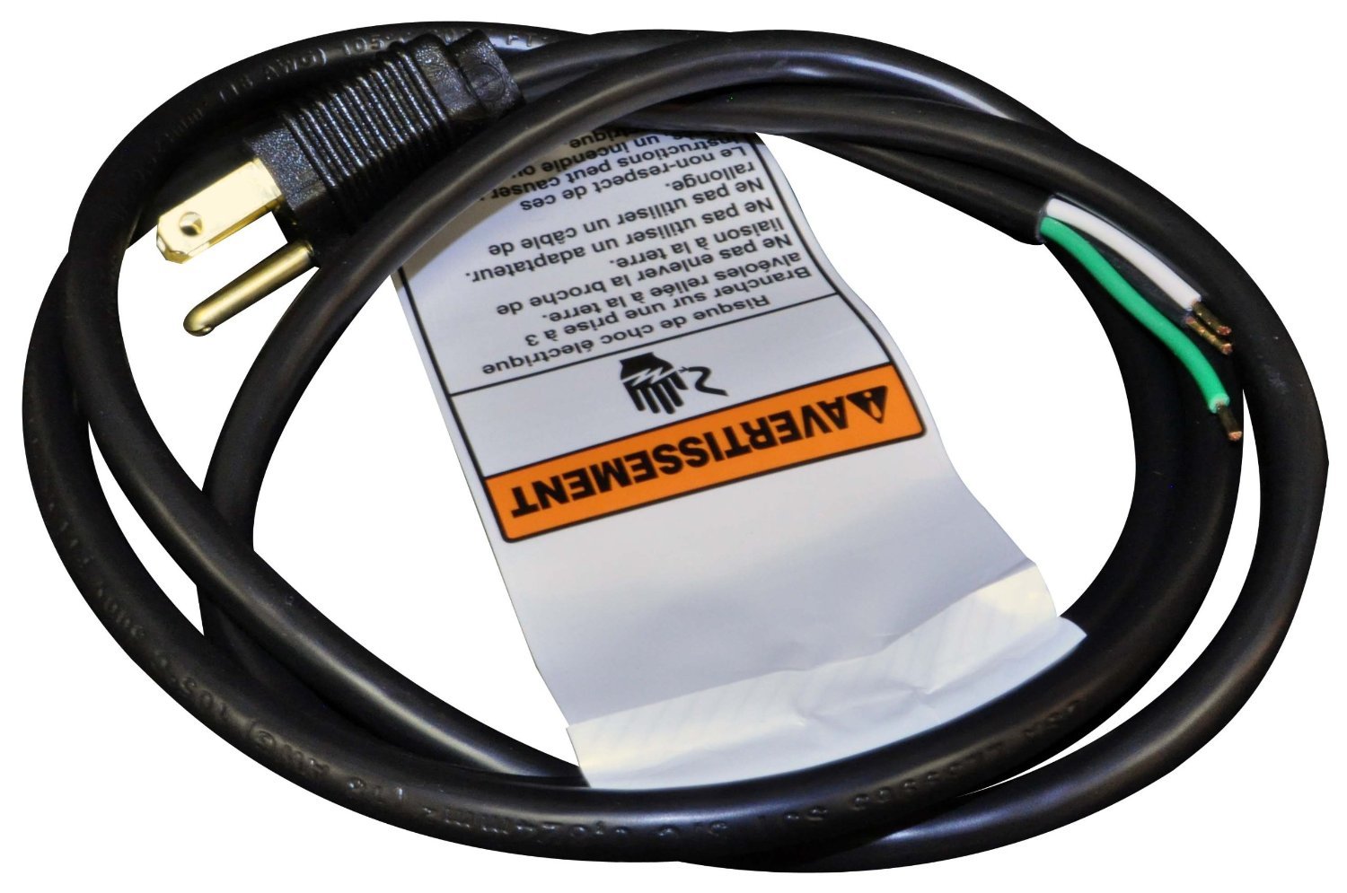 Whirlpool W10613691 Genuine OEM Power Cord For Range Hoods, 5 Feet Black Accessory – Replaces 3370315RP, 1550317, AH2367498, EA2367498, PS2367498