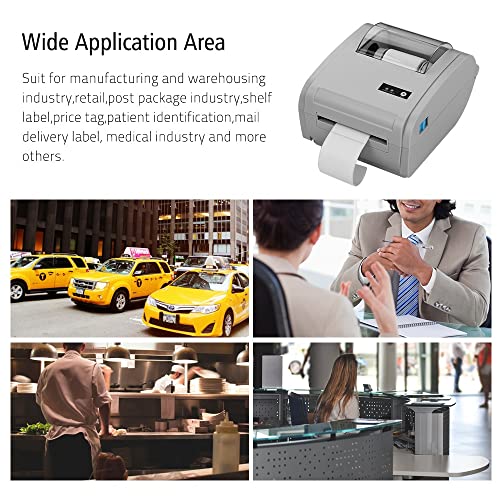 N/A Multifunction Desktop 110mm Thermal Paper Printer Barcode Label Printer USB BT Communication Interface Label Printer