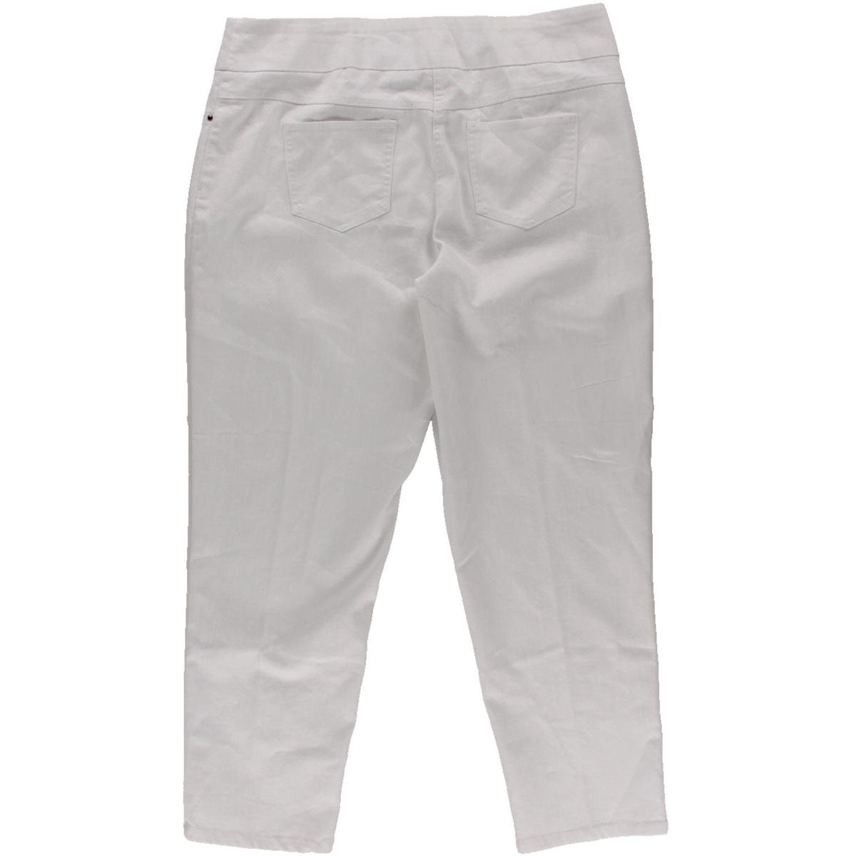 Ruby Rd. Women's Petite Pull-on Extra Stretch Denim Jean, White, 12P