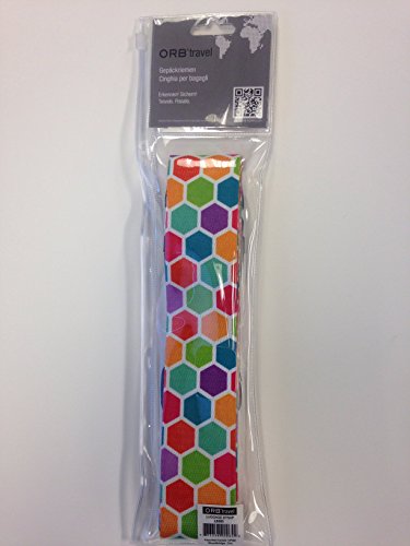 ORB Travel Premium Designer Luggage Strap -LS303-Multi-Colour-Honeycomb