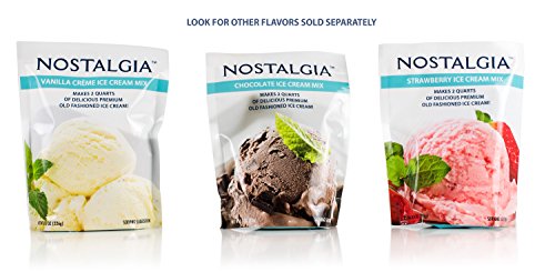 Nostalgia ICP825STRAW8PK Premium Strawberry Ice Cream Mix, 8 (8-Ounce) Packs, Makes 16 Quarts Total
