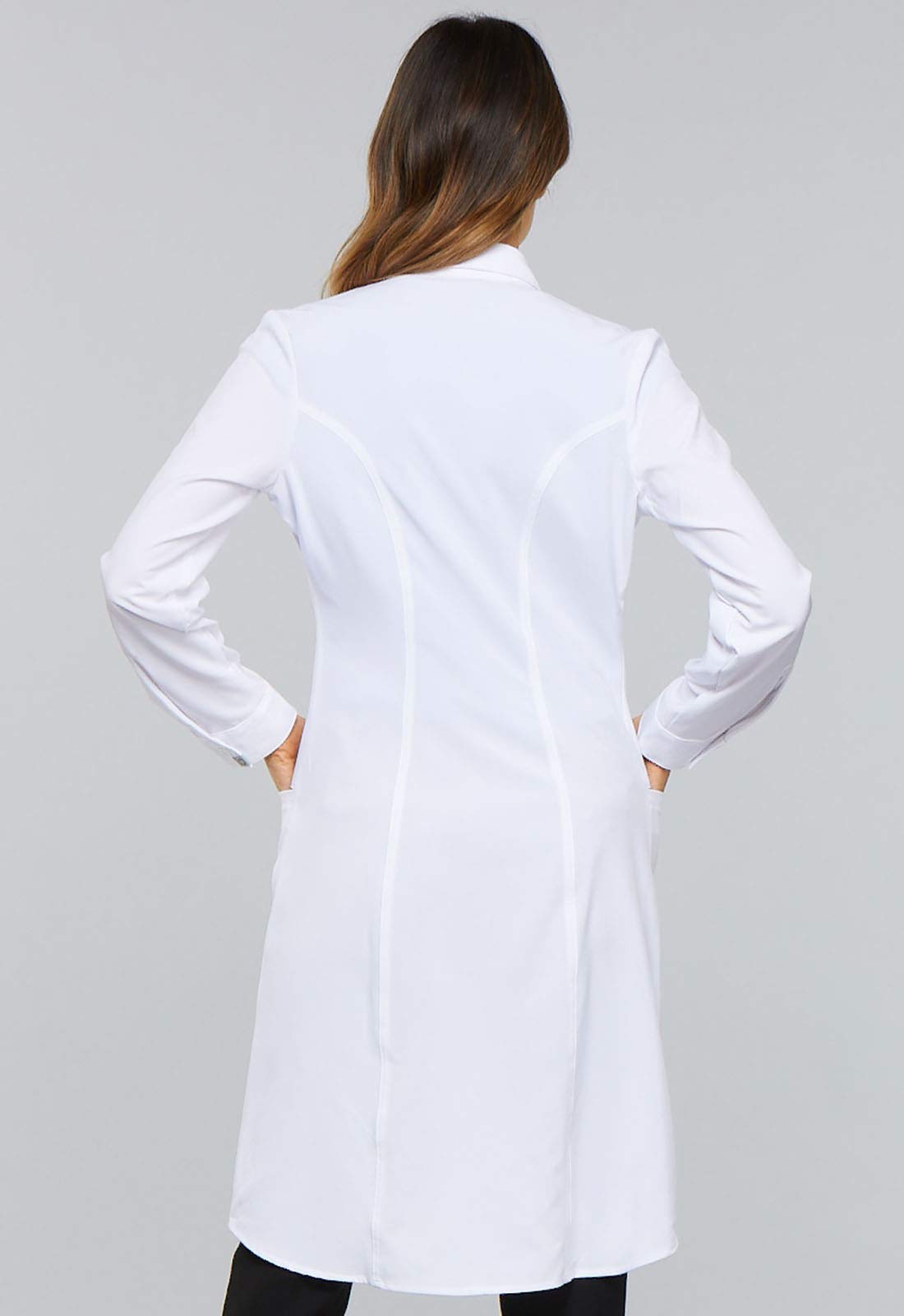Infinity Cherokee Lab Coat For Woman With 2 Pockets Moisture Wicking & Wrinkle-Resistant Fabric 1401A, XL, White