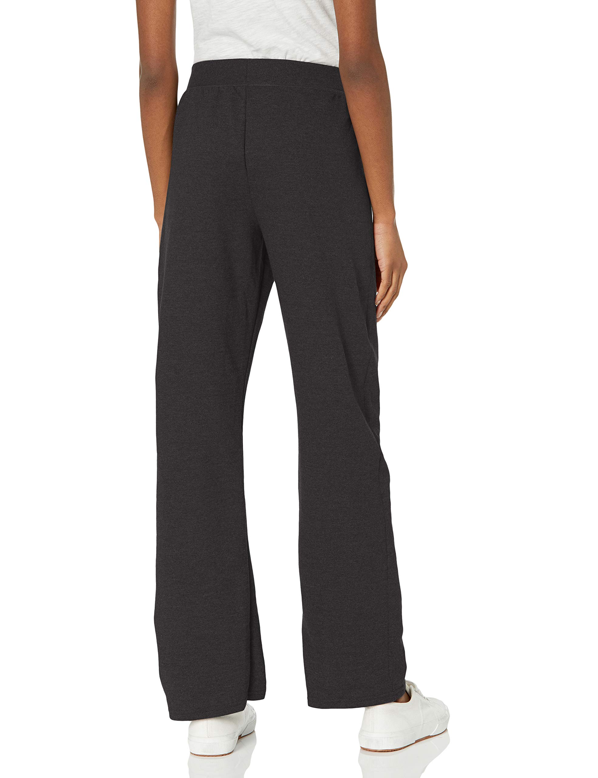 Hanes Women's Open Leg Sweatpants, EcoSmart Fleece Sweats, Regular & Petite, Ebony, X-Large