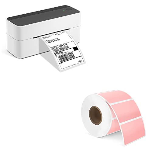 Bluetooth Label Printer with Thermal Label - 2.25" x 1.25", 1000 Sheets/Roll,1 Roll