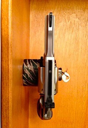 BedSide GunLock Gun Safe Storage Trigger Lock for Guns Pistol Rifles Handguns & Shotguns - Quick Access Mount Accessories for Home Security or Display - Secure Alternative to Safes, Vault and Case