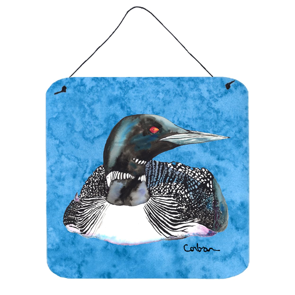 Caroline's Treasures 8717DS66 Loon Wall or Door Hanging Prints Aluminum Metal Sign Kitchen Wall Bar Bathroom Plaque Home Decor, 6x6, Multicolor