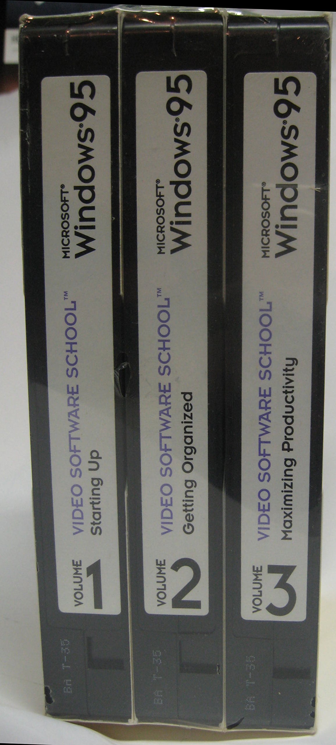 Video Software School Microsoft Windows 95 Training Program 3 VHS Tapes Set Video Instruction Course