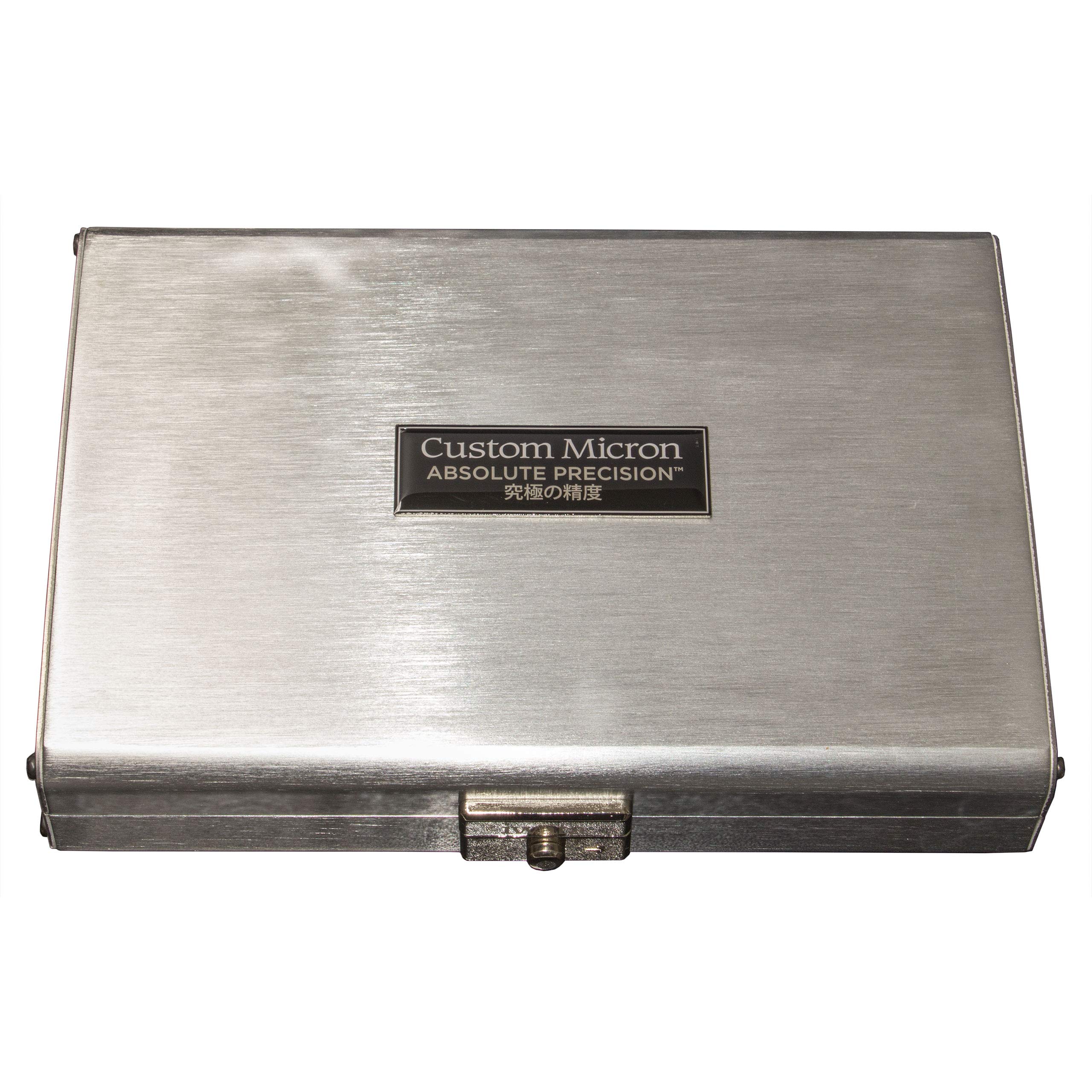 Custom Micron C Airbrush (ICM 4002) Version 2 by Iwata, Features a Square Shaped Trigger, Crown Cap Deck on End of Handle.23mm Needle and Nozzle, Silver