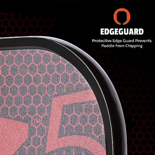 ONIX Graphite Z5 Pickleball Paddle (Graphite Carbon Fiber Face with Rough Texture Surface, Cushion Comfort Grip and Nomex Honeycomb Core for Touch, Control, and Power), Red