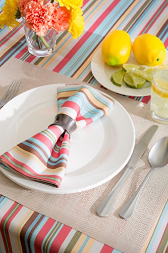 DII Summer Stripe Outdoor Collection Tabletop, Tablecloth, 60x84" w/Zipper (CAMZ34858)