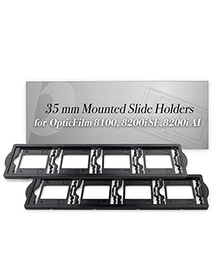 Plustek OpticFilm 8300i Ai Film & Slide Scanner Converter + 35mm Mounted Slide Holders kit