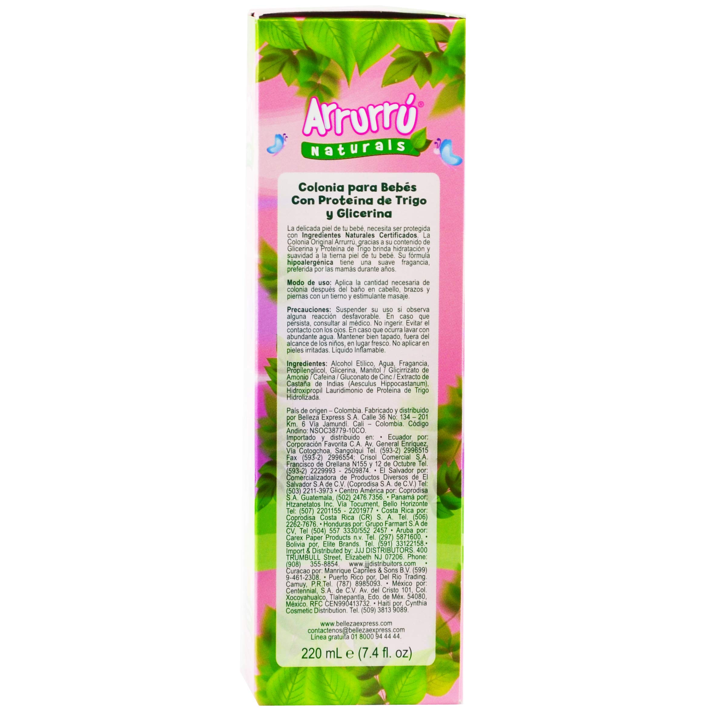 Arrurru Naturals Baby Cologne for Girls / Arrurru Colonia Original Ninas 7.4oz 220 ML