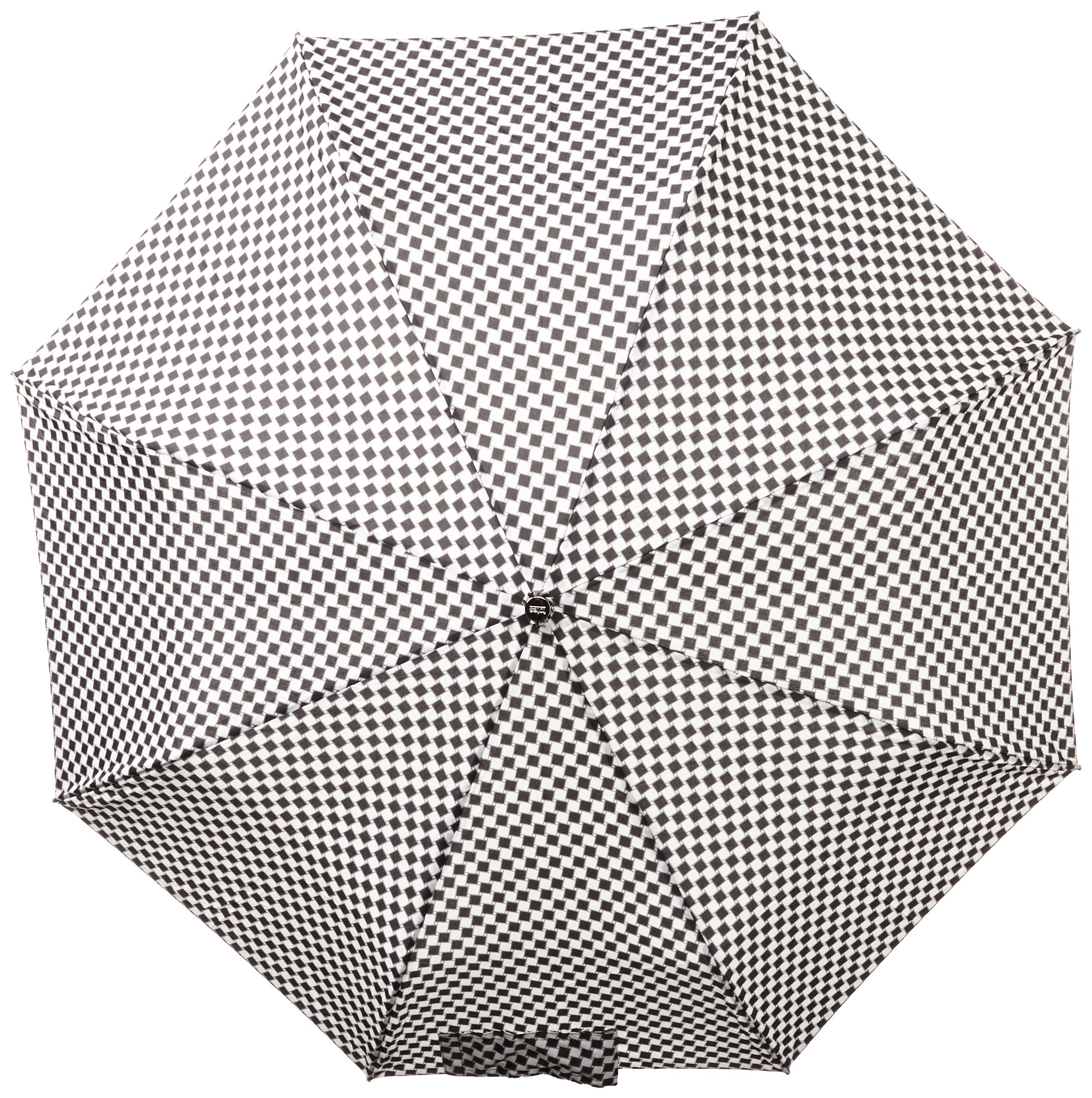 totes Titan Super Strong Auto Open Close Compact Umbrella, Cheerful Check, One Size