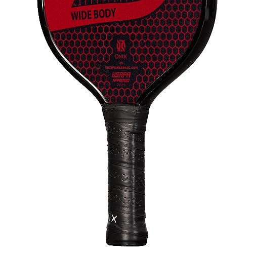 ONIX Graphite Z5 Pickleball Paddle (Graphite Carbon Fiber Face with Rough Texture Surface, Cushion Comfort Grip and Nomex Honeycomb Core for Touch, Control, and Power), Red
