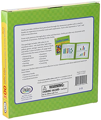 Didax Educational Resources Unifix Cubes Set (100 Pack)