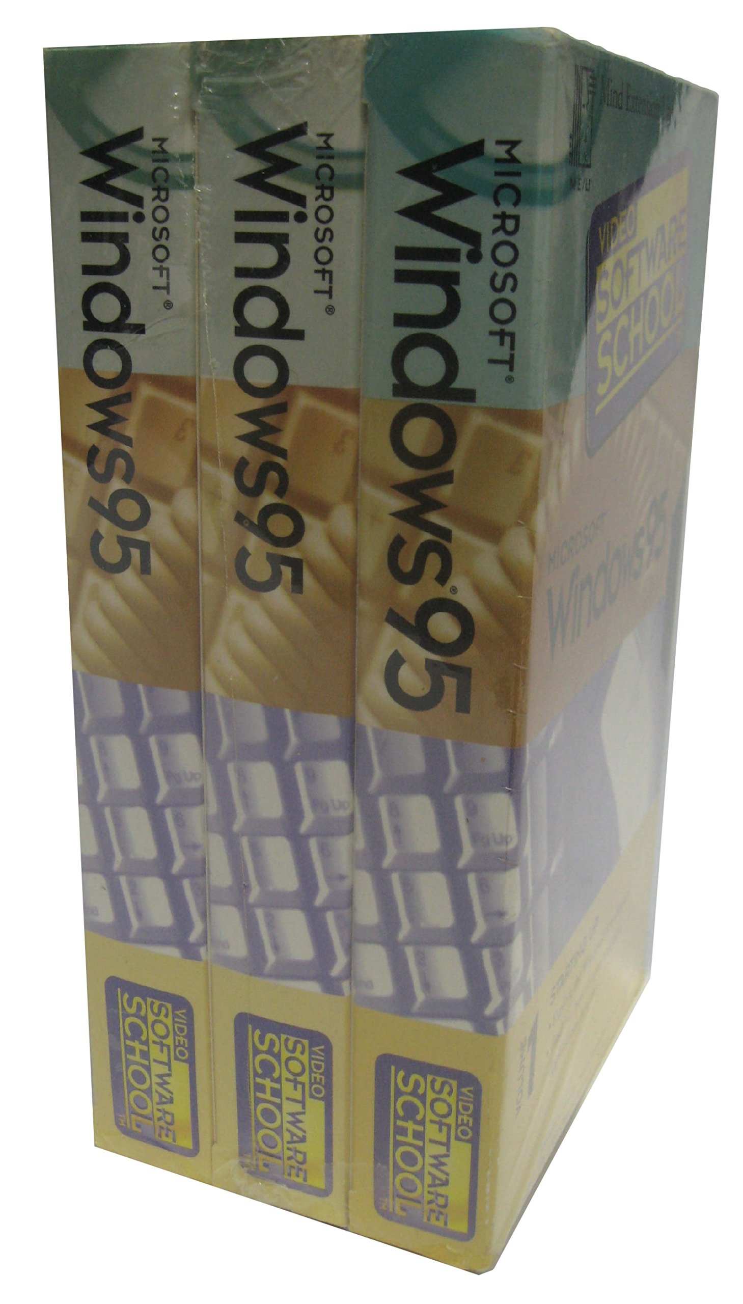 Video Software School Microsoft Windows 95 Training Program 3 VHS Tapes Set Video Instruction Course