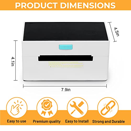 Shipping Label Printer, 160mm/s 4×6 Label Maker with Wireless for Business Home Packages Thermal Printer Supports Amazon, Ebay, Etsy, Shopify, UPS, FedEx, USPS and Many Others
