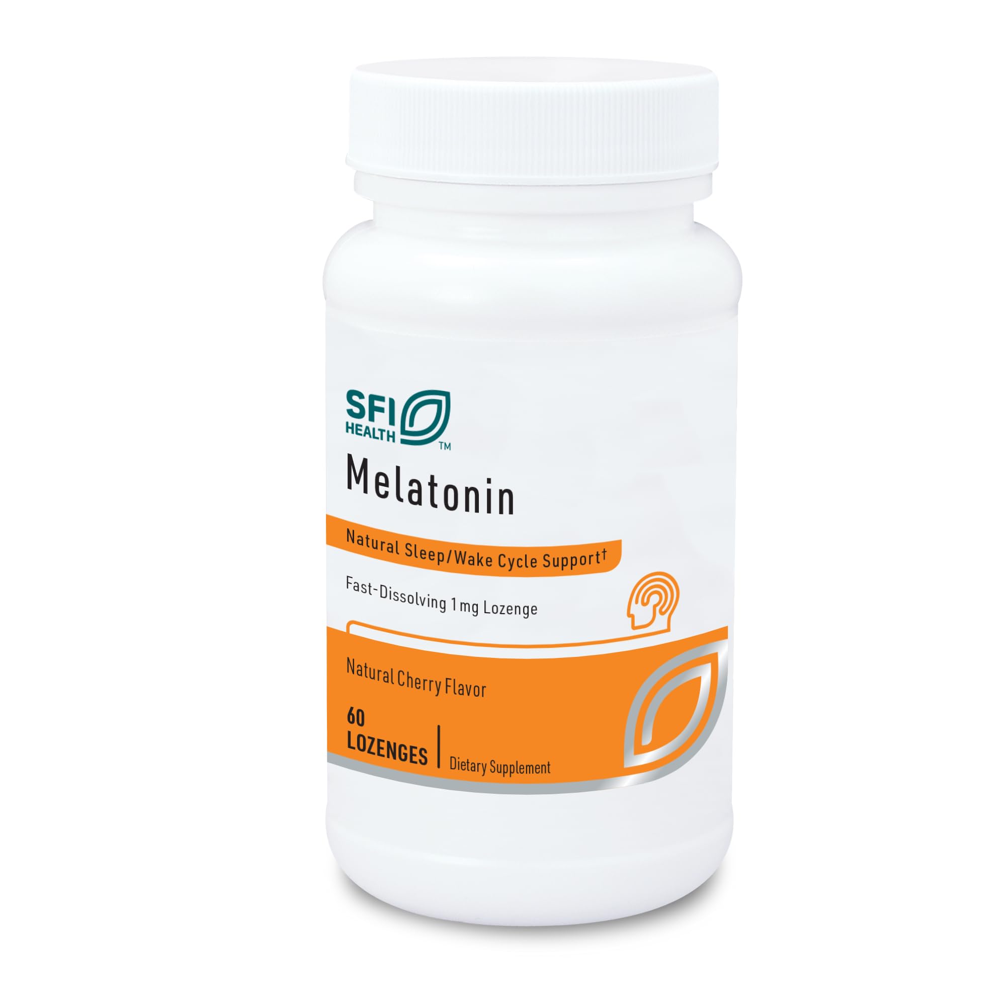 Klaire Labs Melatonin Lozenge - Fast-Dissolving, Quick Release 1 Milligram Melatonin Tablets for Men & Women with Natural Cherry Flavor (60 Dissolvable Tablets)