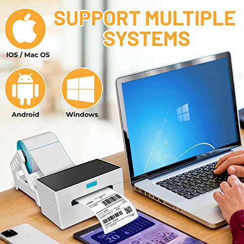 Shipping Label Printer, 160mm/s 4×6 Label Maker with Wireless for Business Home Packages Thermal Printer Supports Amazon, Ebay, Etsy, Shopify, UPS, FedEx, USPS and Many Others