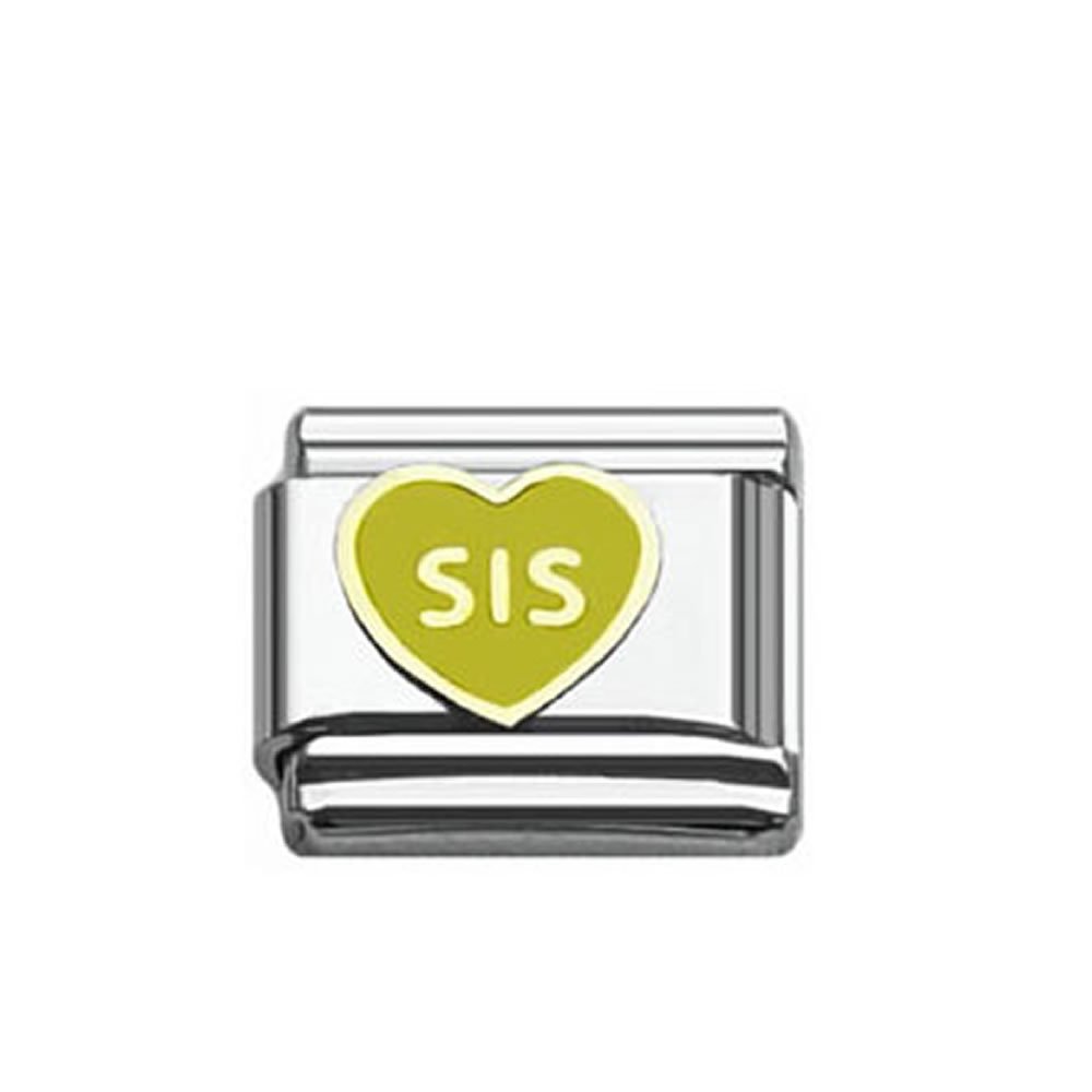 Sexy Sparkles Love Sis Sister Italian Link Bracelet Charm 9mm