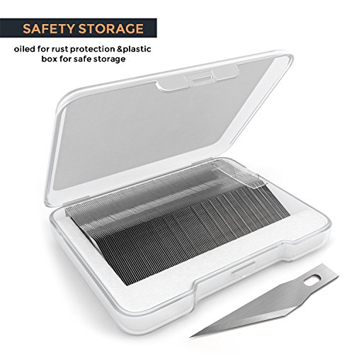 Nicpro 120 PCS Hobby Blades Set SK-5, Utility #11 Art Blades Refill Cutting Tool with Storage Case for Craft, Hobby, Scrapbooking, Stencil