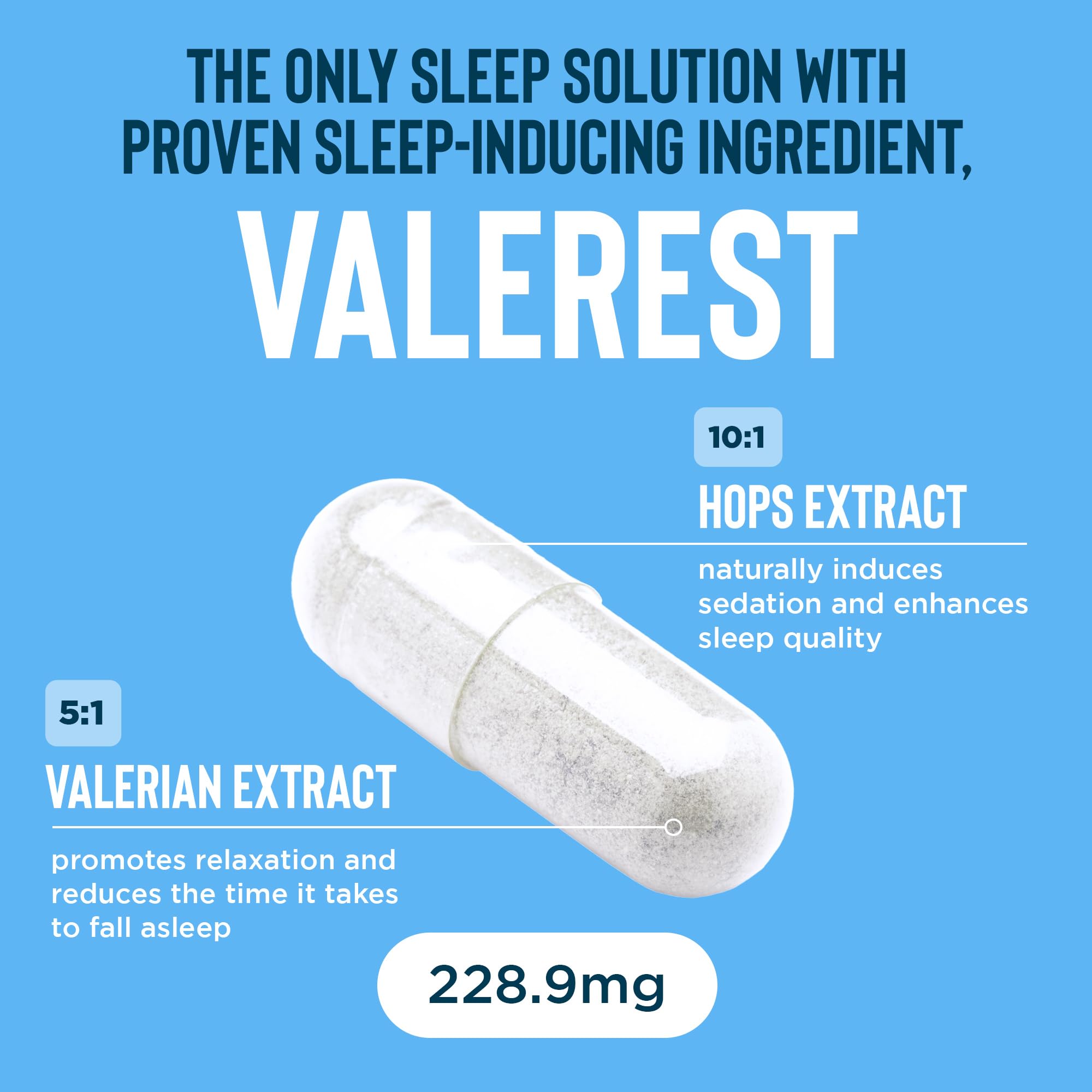 Relaxium Sleep Aid for Adults, Melatonin 5mg with Magnesium Glycinate, Sleep-Promoting Valerest & Ashwagandha, Non-Habit Forming Sleep Supplement, 60 Capsules, 30-Day Supply