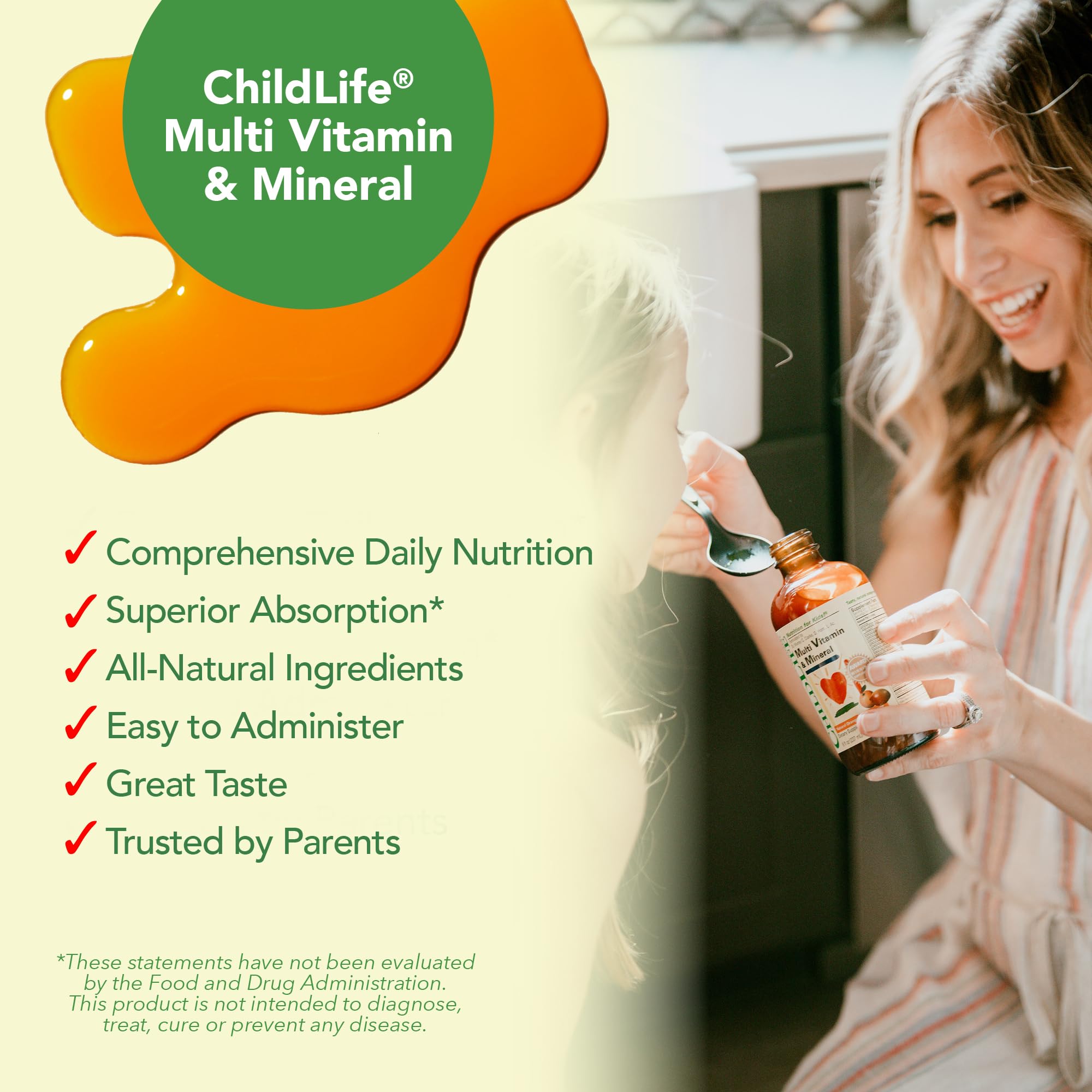 CHILDLIFE Essentials Kids Multivitamin & Mineral - Kids Vitamins, Liquid Multivitamin for Kids, Toddler Multivitamins, Liquid Vitamins, Baby Multivitamin - Natural Orange & Mango, 8 Fl Oz (Pack of 2)