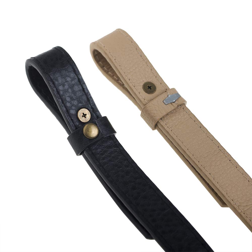 TOPTIE Adjustable Shoulder Bag Strap, PU Leather Replacement Purse Straps 21"-23" Long (Black)