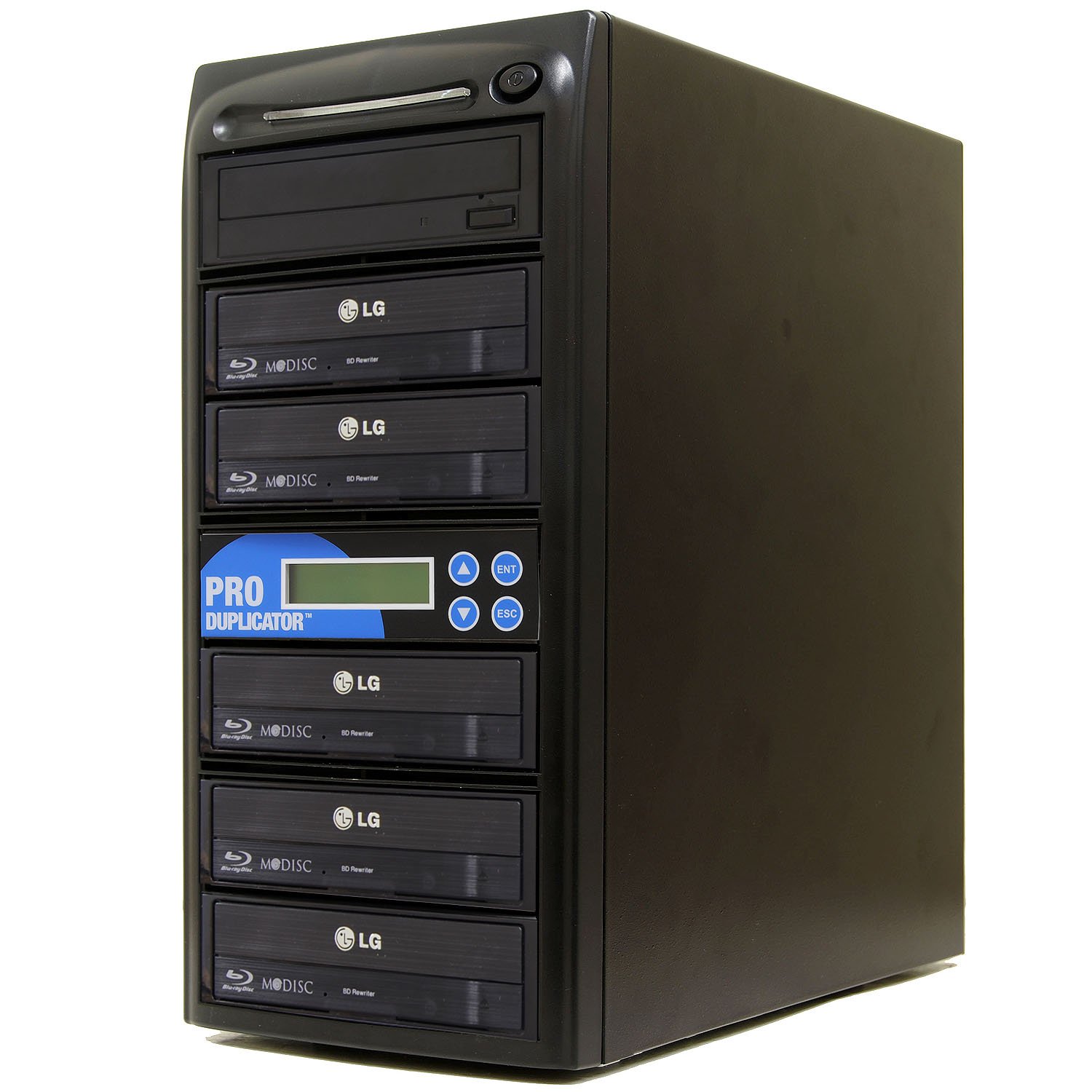 Produplicator 1 to 5 Blu-ray BD BDXL M-Disc CD DVD Duplicator (with 500GB HDD and USB Connection) Copier Tower Replication Recorder Burner