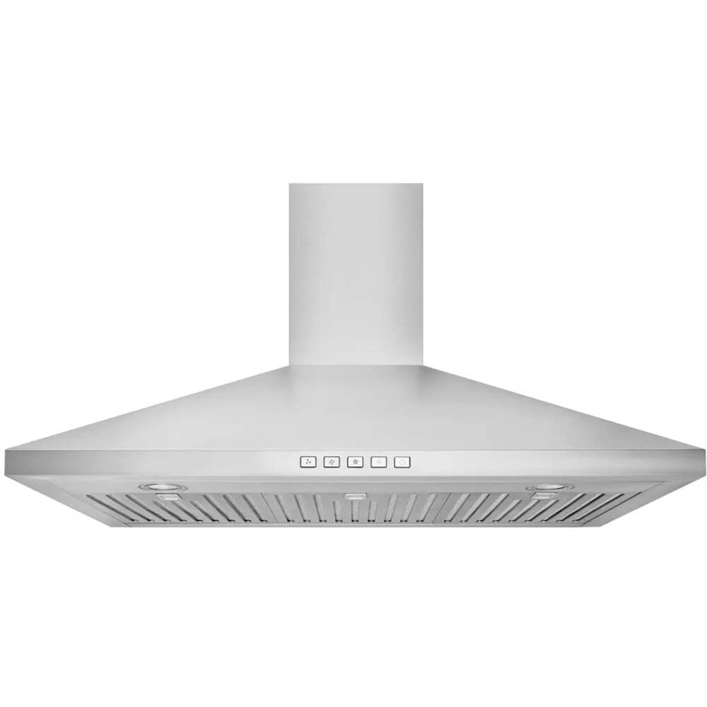 Broan-NuTone BWP2366SS Convertible Wall-Mount LED Lights Pyramidal Chimney Range Hood, 630 MAX Blower CFM, 36-Inch, Stainless Steel