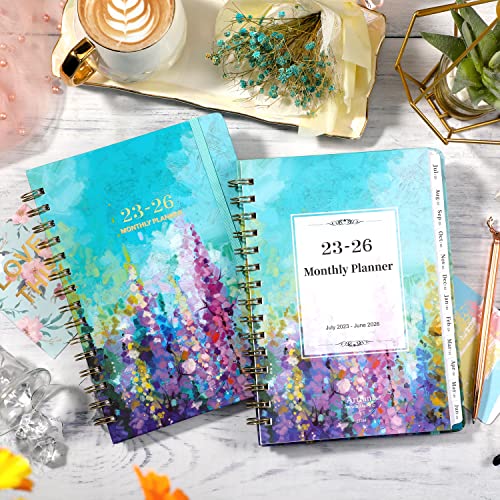 2023-2026 Monthly Planner/Calendar - 3 Year Monthly Planner 2023-2026, July 2023 - June 2026, 6.3" x 8.4", 36 Monthly Planner with Hardcover, Back Pocket with 30 Notes Pages & Tabs - Oil Painting