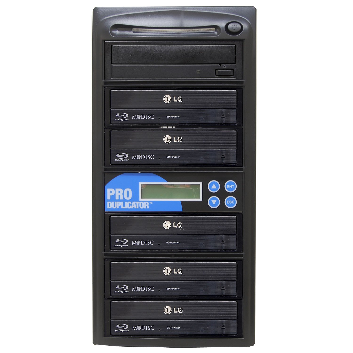 Produplicator 1 to 5 Blu-ray BD BDXL M-Disc CD DVD Duplicator (with 500GB HDD and USB Connection) Copier Tower Replication Recorder Burner