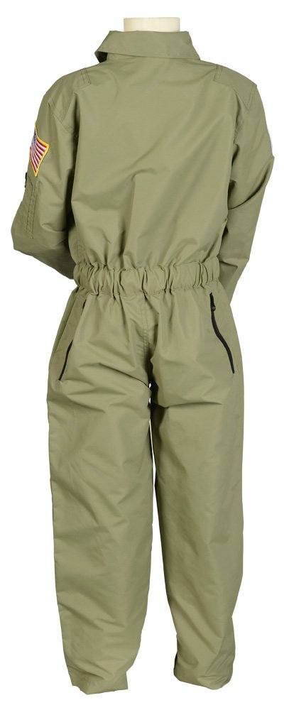 Aeromax Jr. Fighter Pilot Suit with Embroidered Cap, Size 4/6. Olive (Military) Green