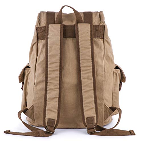 Gootium 21101KA Specially High Density Thick Canvas Backpack Rucksack,Khaki