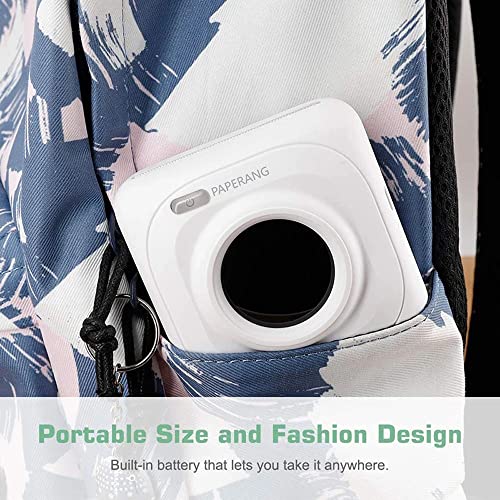 Rano Paperang P1 Small Pocket Thermal Lable Printer Wireless Bluetooth Configuration Inkless Printing (White) , White