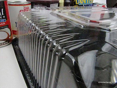 KitchenDance D & W Fine Pack Plastic Cake Display Carrier with Low Dome - 1/4 Sheet Plastic Cake Carrier, Perfect for Storage and Displaying Food - G83, 50 Count